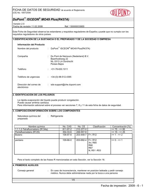DuPont ISCEON MO49 Plus(R437A)