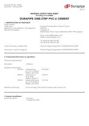 PVC solvent cement safety data sheet - Astore