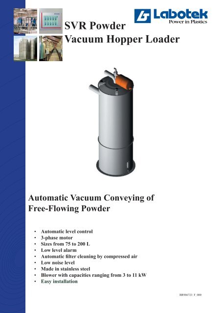 SVR Powder Vacuum Hopper Loader - Labotek