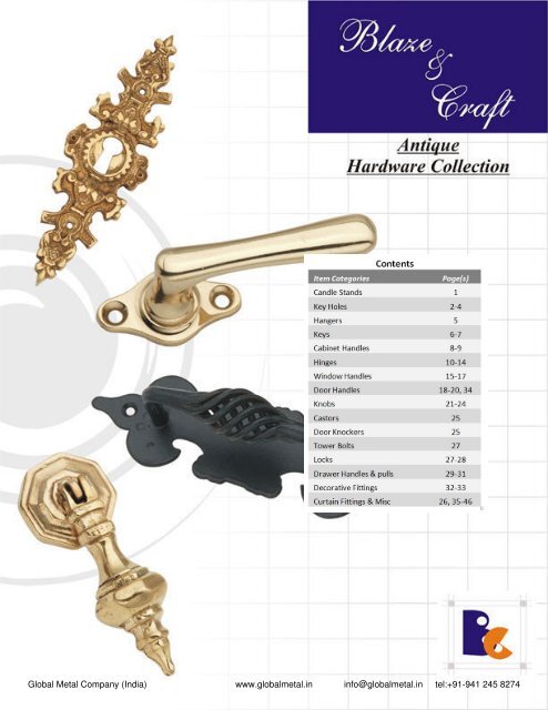 Global Metal Company Catalogue And Price List