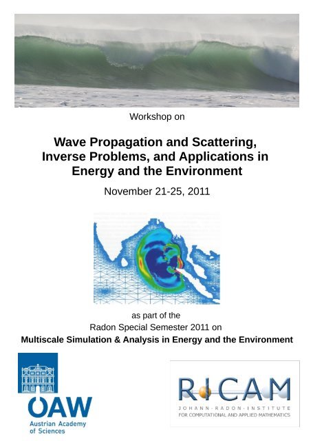 Wave Propagation and Scattering, Inverse Problems, and ...