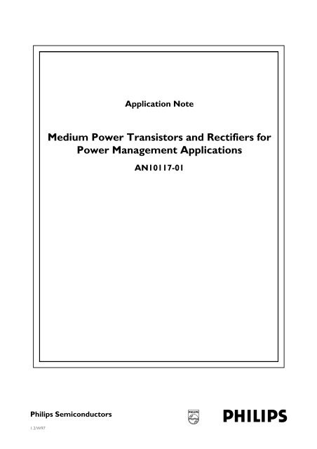 Medium Power Transistors and Rectifiers for ... - NXP Semiconductors