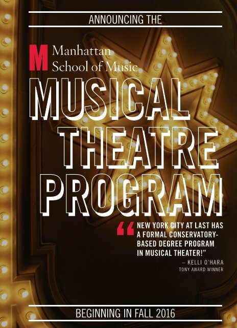 Manhattan School of Music Musical Theatre Program
