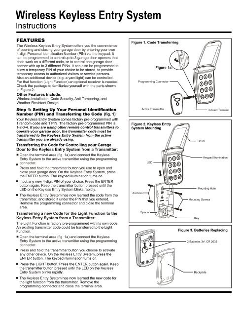 Wireless Keyless Entry System