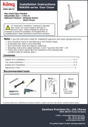 Installation Instructions - King Door Closers