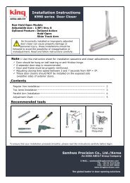 Installation Instructions - King Door Closers