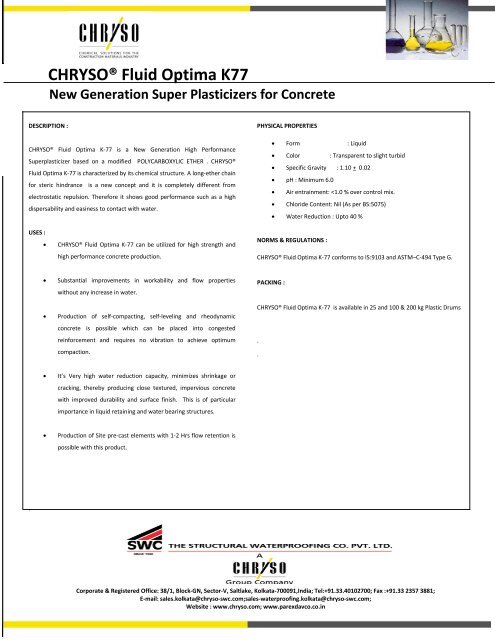 CHRYSO® Fluid Optima K77