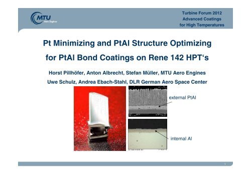 PtAl Structure Analysis; Rene142 - MTU Aero Engines