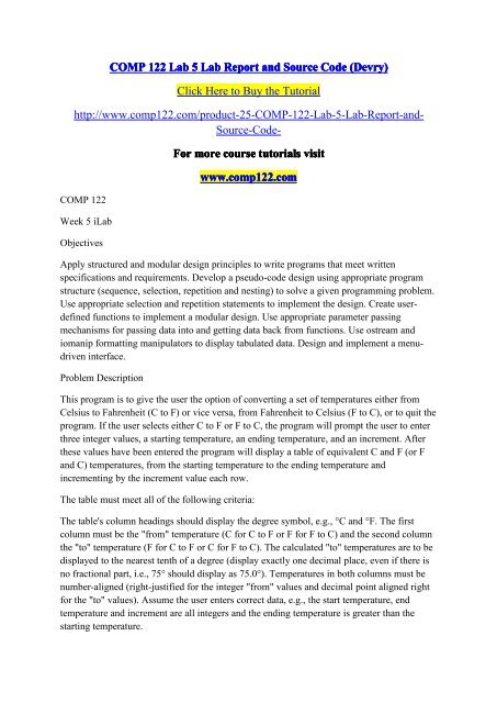 COMP 122 Lab 5 Lab Report and Source Code-comp122dotcom