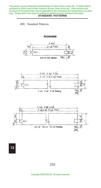Section 12: PATTERNS - West Coast Lumber Inspection Bureau