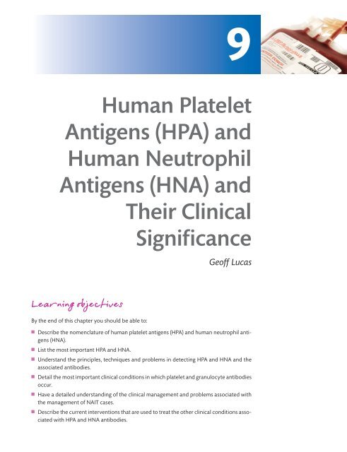 Human Platelet Antigens (HPA) and Human Neutrophil Antigens ...