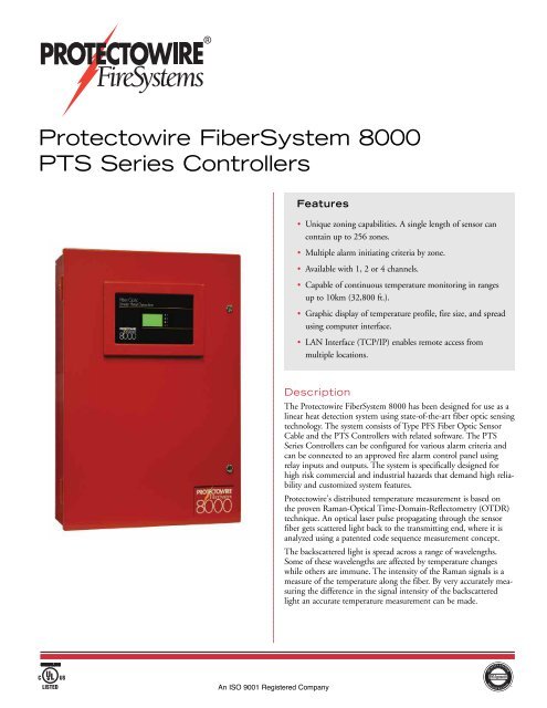Protectowire FiberSystem 8000 PTS Series Controllers