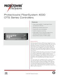 Protectowire FiberSystem 8000 PTS Series Controllers