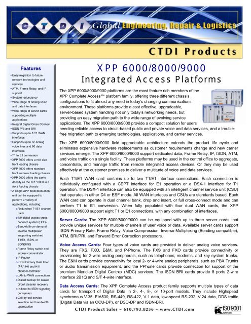 XPP 6000/8000/9000 - Verilink