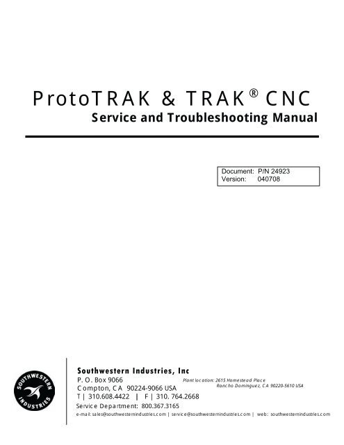 ProtoTRAK & TRAK CNC