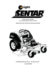 Parts List for the Wright Stander 32” 36” 42” and 48” WSS Mower