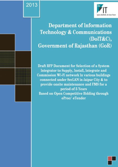 Draft RFP for supply, installation, integration ... - DOITC Rajasthan