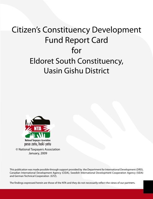 Citizen’s Constituency Development Fund Report Card for