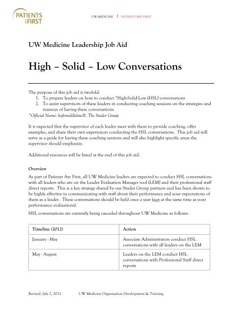 High – Solid – Low Conversations - Organization Development ...
