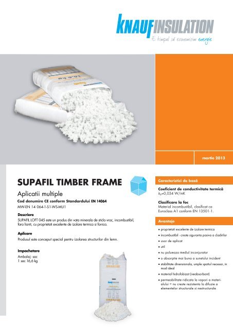 Knauf Supafil Loft, Timber Frame, Cavity 034, 44% OFF