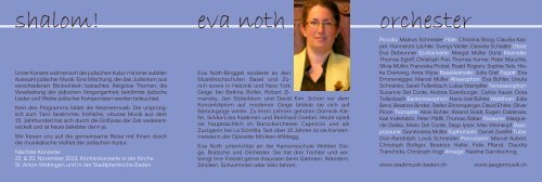 shalom! eva noth orchester