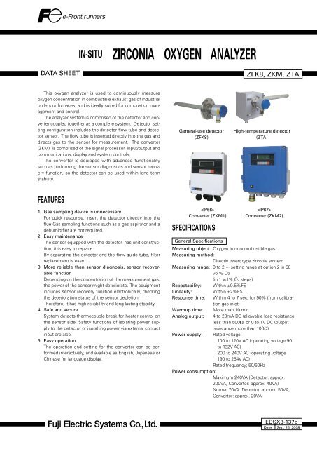 ZIRCONIA OXYGEN ANALYZER