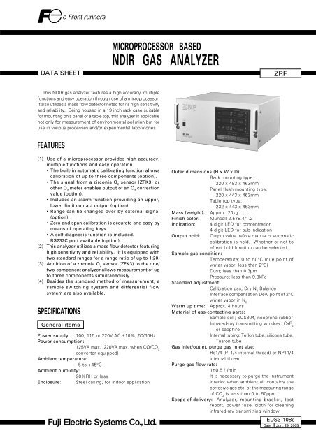 NDIR GAS ANALYZER
