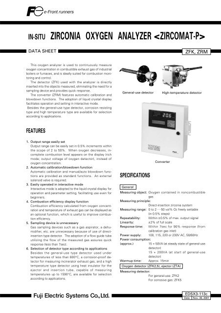 ZIRCONIA OXYGEN ANALYZER