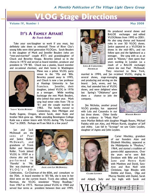 VLOG Stage Directions