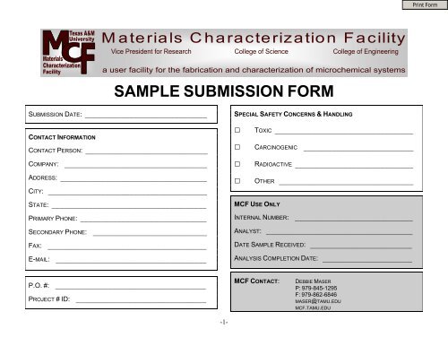 SAMPLE SUBMISSION FORM