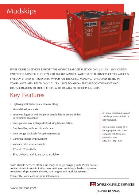 Mudskips - Swire Oilfield Services