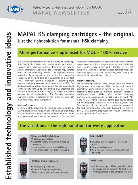 MAPAL KS clamping cartridges