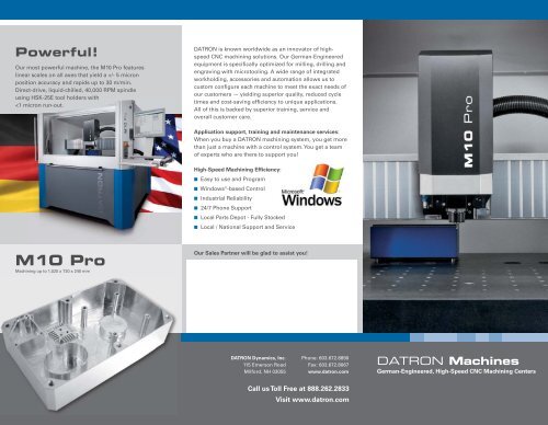 M10 Pro - Datron Dynamics Inc.