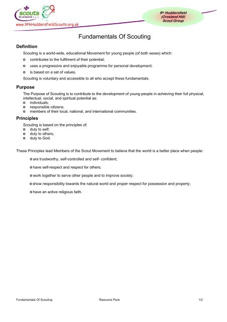 Fundamentals Of Scouting