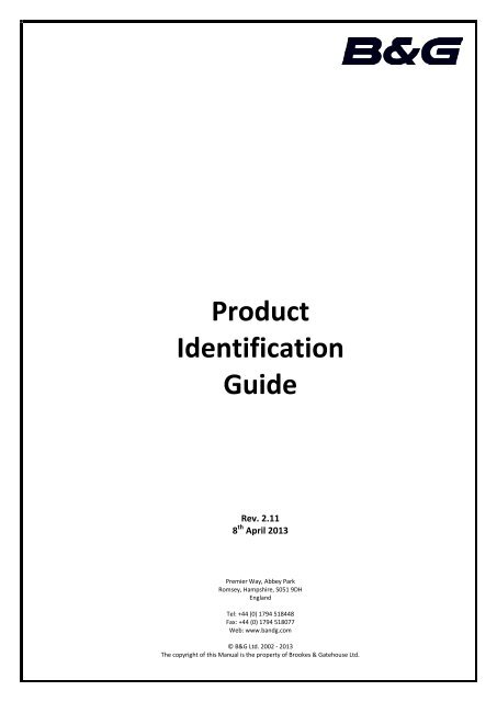 Product Identification Guide