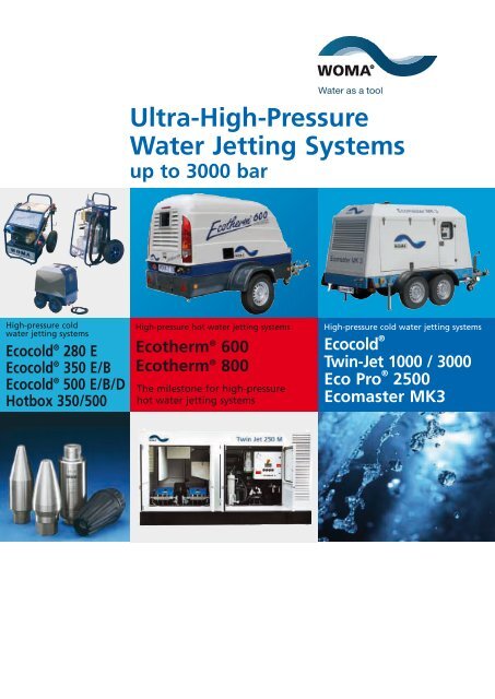 Ultra-High-Pressure Water Jetting Systems