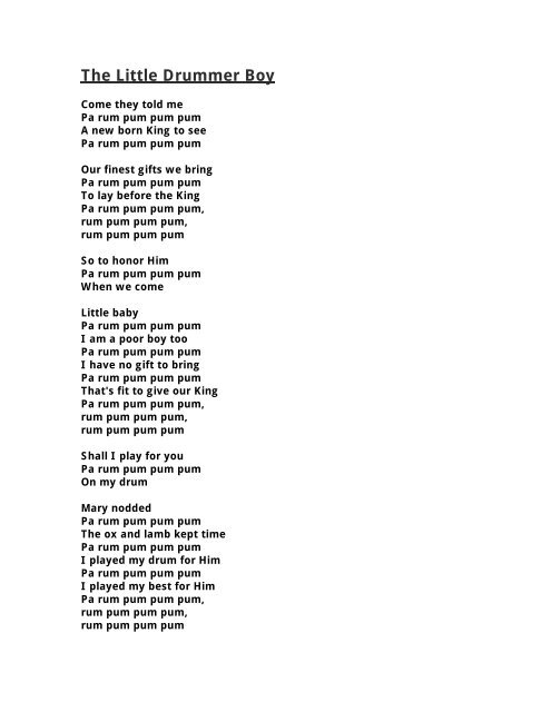 The Little Drummer Boy