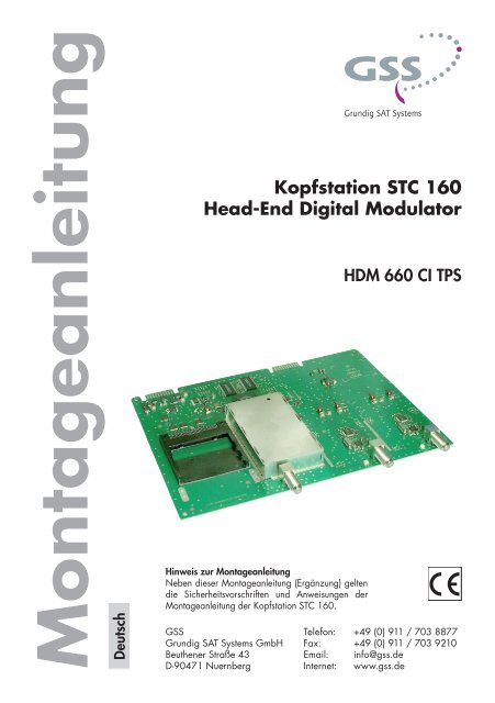 Kopfstation STC 160 Head-End Digital Modulator - GSS