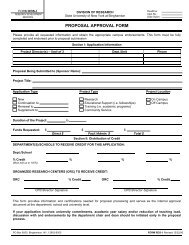 PROPOSAL APPROVAL FORM A Project Summary of Proposed ...