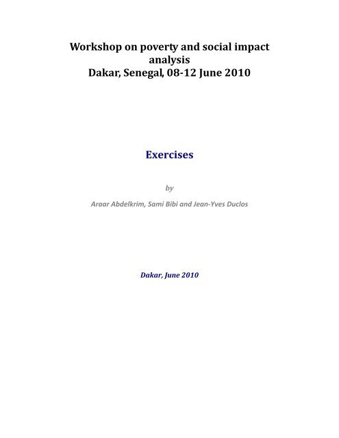 Exercises - DASP Stata Package