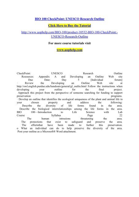 BIO 100 CheckPoint UNESCO Research Outline.pdf
