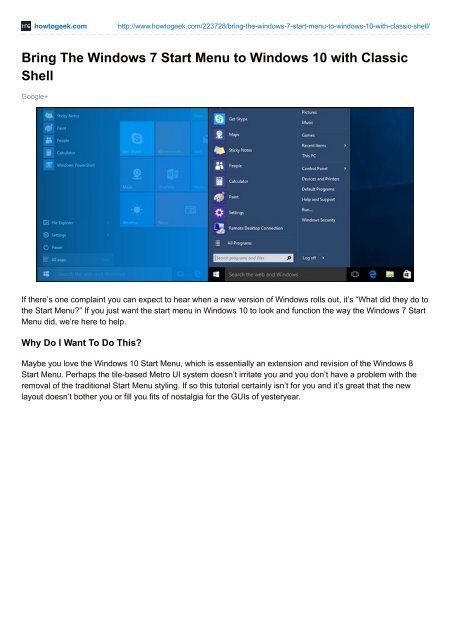 Bring The Windows 7 Start Menu to Windows 10 with Classic Shell.pdf