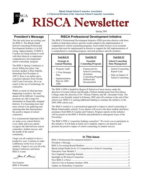 RISCA Newsletter