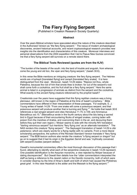 The Fiery Flying Serpent