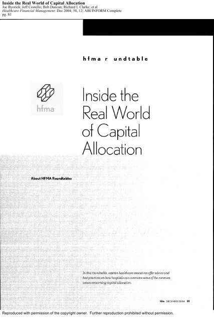 Inside the Real World of Capital Allocation