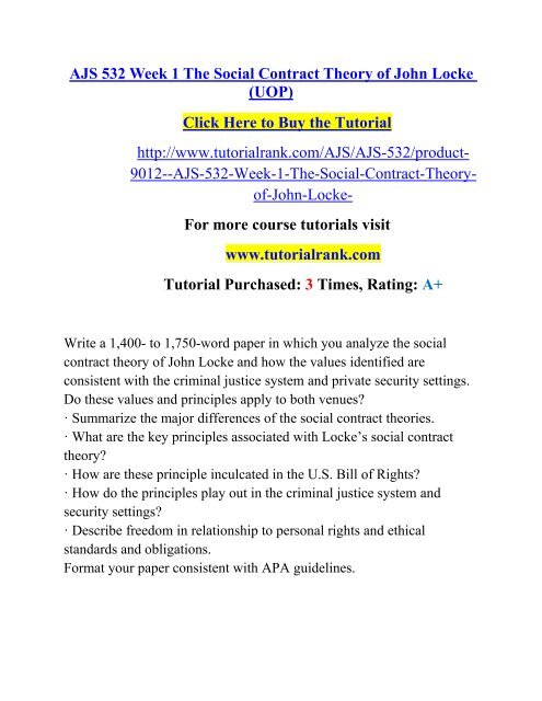 John Locke Social Contract