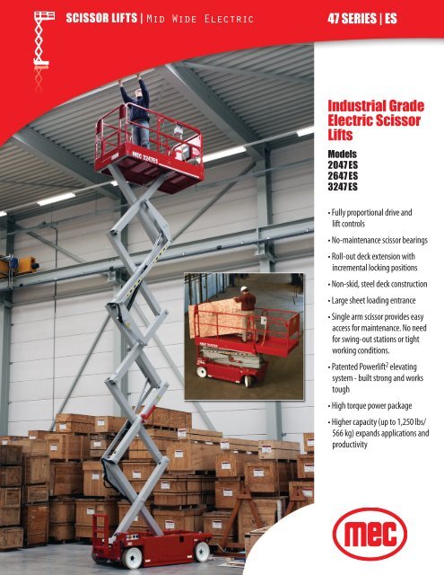 Industrial Grade Electric Scissor Lifts