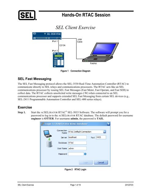 Hands-On RTAC Session SEL Client Exercise