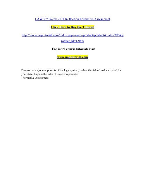 LAW 575 Week 2 LT Reflection Formative Assesement.pdf