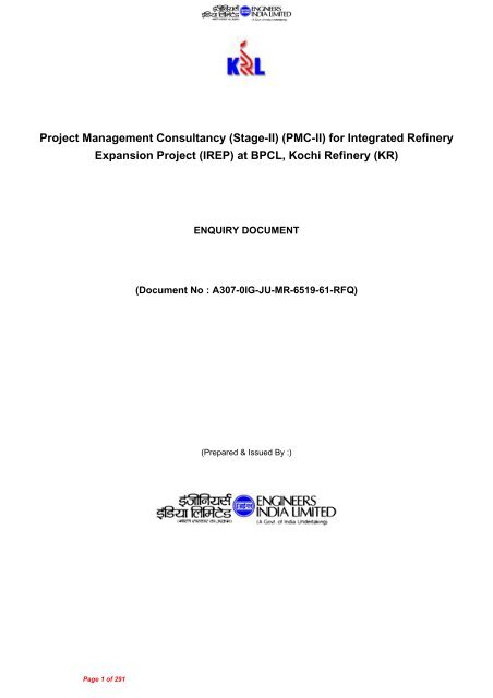 A1A - EIL Tender portal